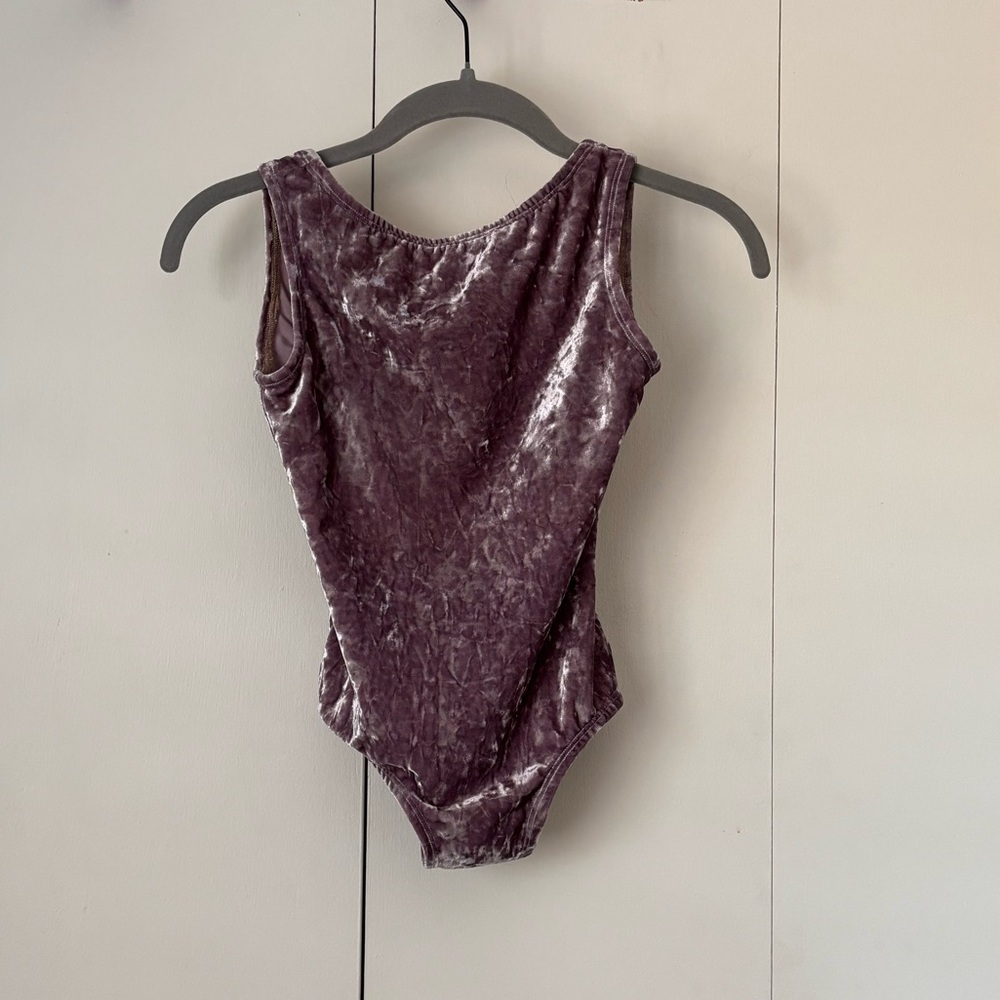 Luckyleo Crushed Velour Ballet Leotard - Gem